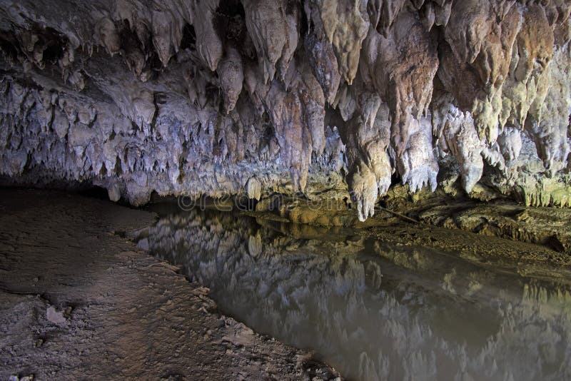 View of Stalactites and Stalagmites Stock Photo - Image of hole, earth ...