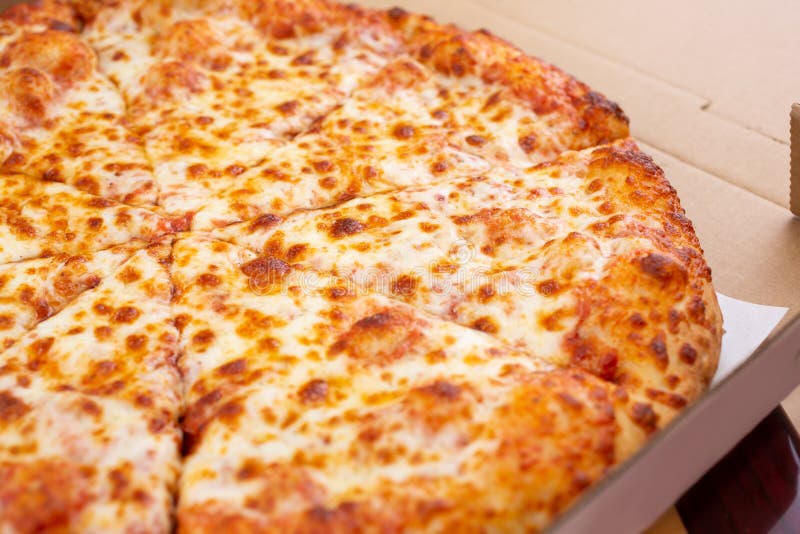 Plain Cheese Pizza Pizza Box Stock Image - Image of menu, copy: 192734691
