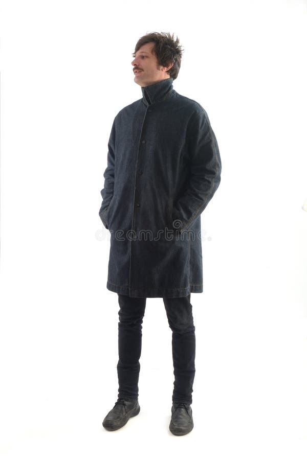 View of a Man Isolated on White Stock Image - Image of full, people ...