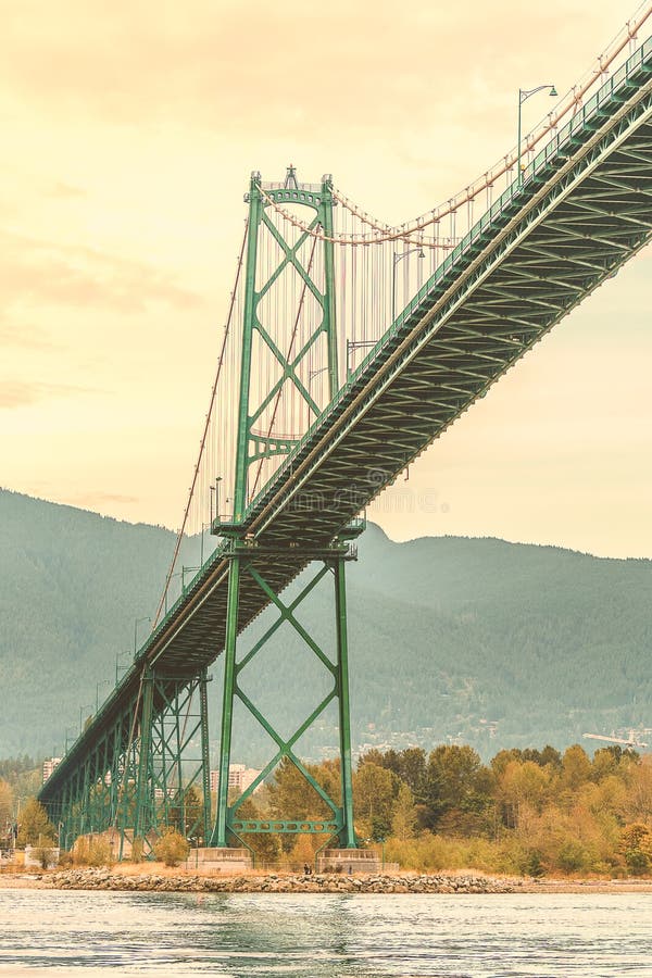 Lions Gate Bridge in Vancouver, Canada Stock Image - Image of scenic ...