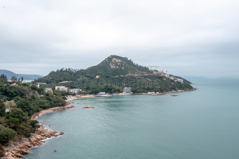 View of the Stanley Town, Beach and Peninsula 2 Feb 2022 Stock Image ...