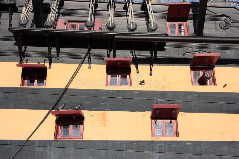 View of the Starboard Side of HMS Victory Stock Photo - Image of ...