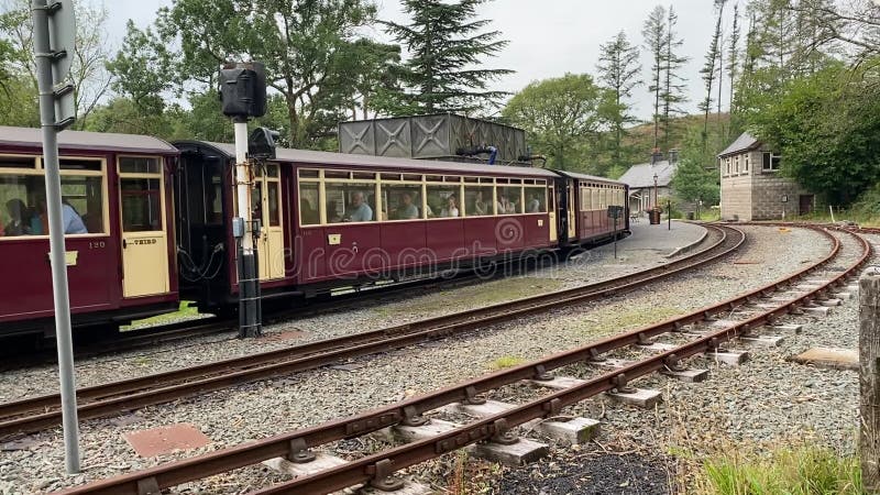 A View of a Steam Train at Tan-y-Bwlch Station Stock Video - Video of ...