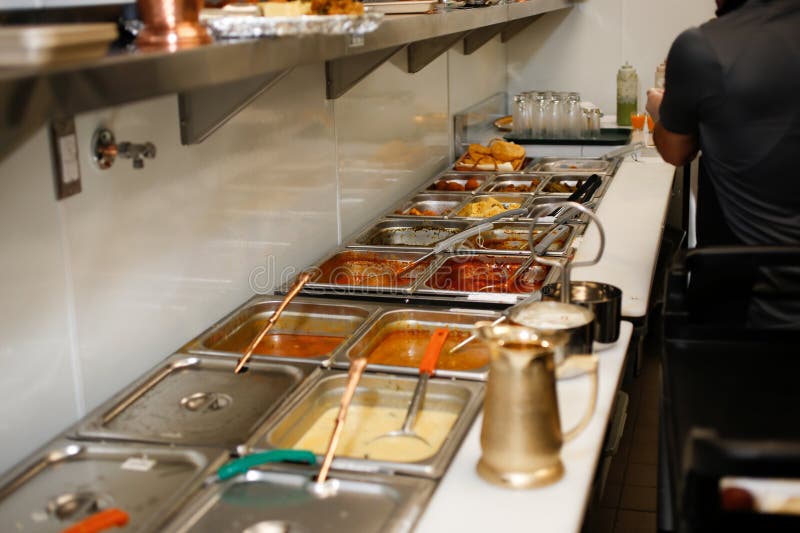 Steamer table stock image. Image of steamer, metal, buffet - 306222169