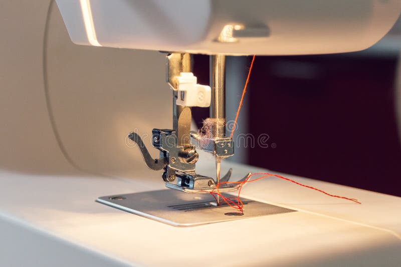 View of Steel Needle of the Sewing Machine Stock Image - Image of color ...