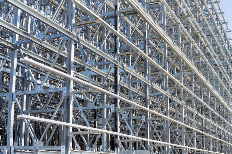 View of Steel Structure of Clad Rack Framework Warehouse Stock Image ...