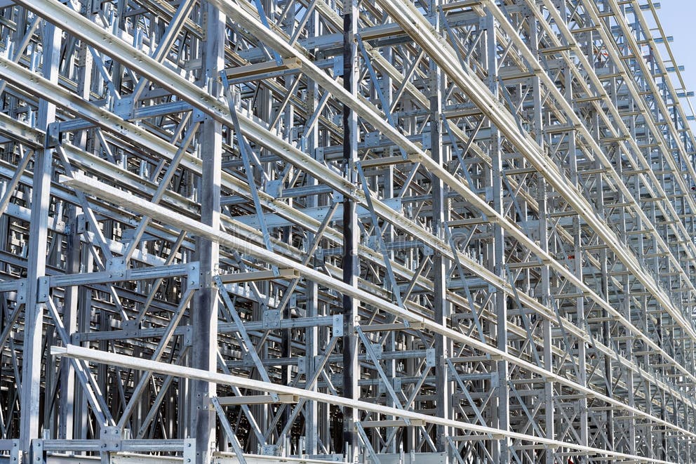 View of Steel Structure of Clad Rack Framework Warehouse Stock Image ...