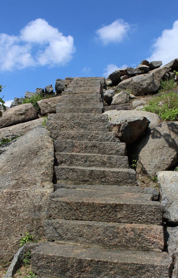 View of Steps Leading Up a Hill Stock Image - Image of architecture ...