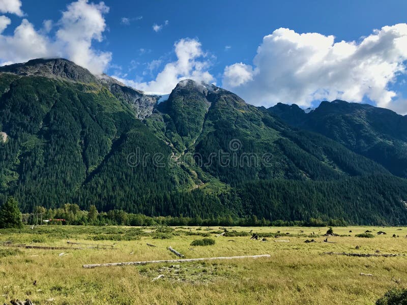 View from the Stewart at the Border with Alaska Stock Photo - Image of ...