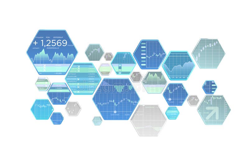 Stock Exchange Trading Data Information Isolated on a Uniform Ba Stock ...