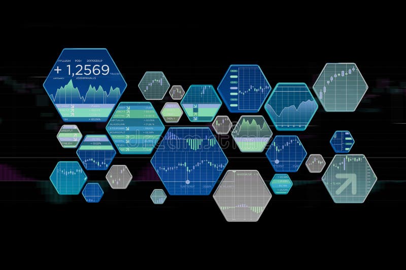Stock Exchange Trading Data Information Isolated on a Uniform Ba Stock ...