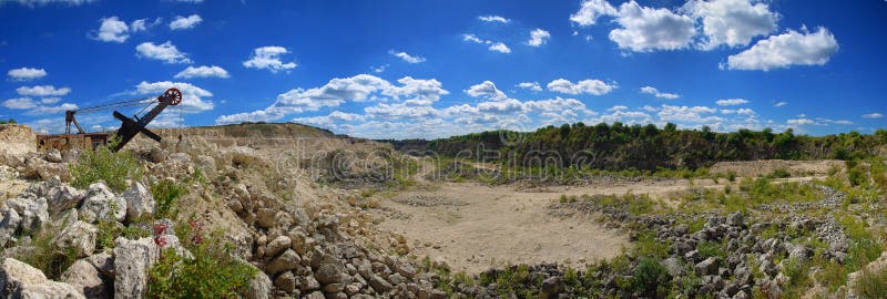View of the Stone Quarry, Quarrying Stone for Open Construction ...