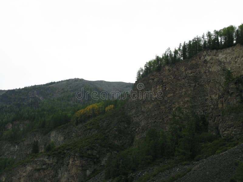 View of the Stone Scree in the Mountain Range in the Eastern Sayans ...