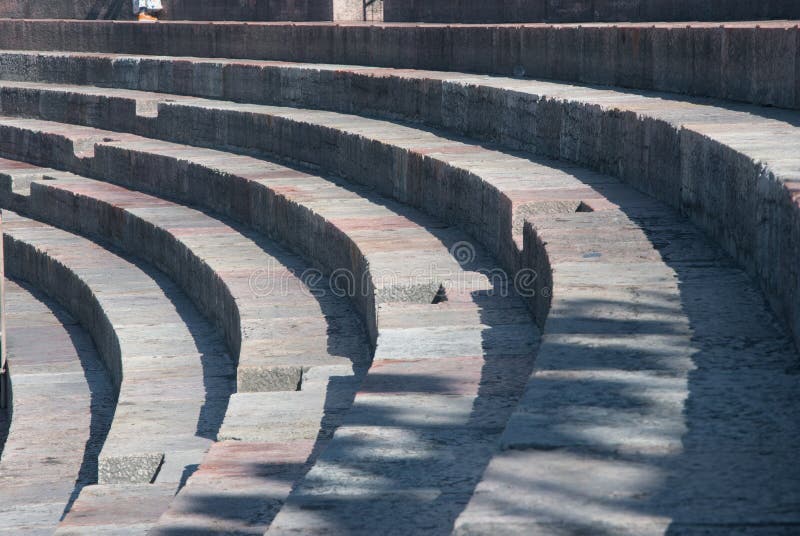 Steps of Arena di Verona stock photo. Image of structure - 100152452