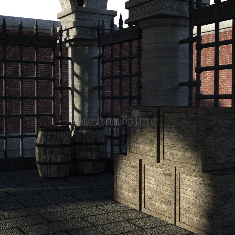 View of a Stone Warehouse Built in the 18th Century. Inside the ...