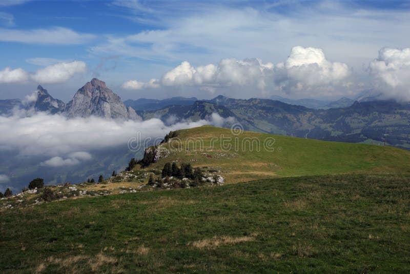 View from Stoos in Switzerland Stock Photo - Image of stoos, mythen ...