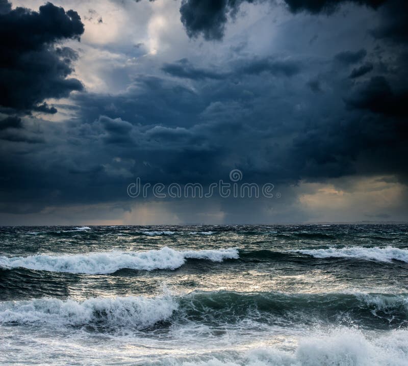 View of storm seascape stock photo. Image of ocean, almeria - 29520522