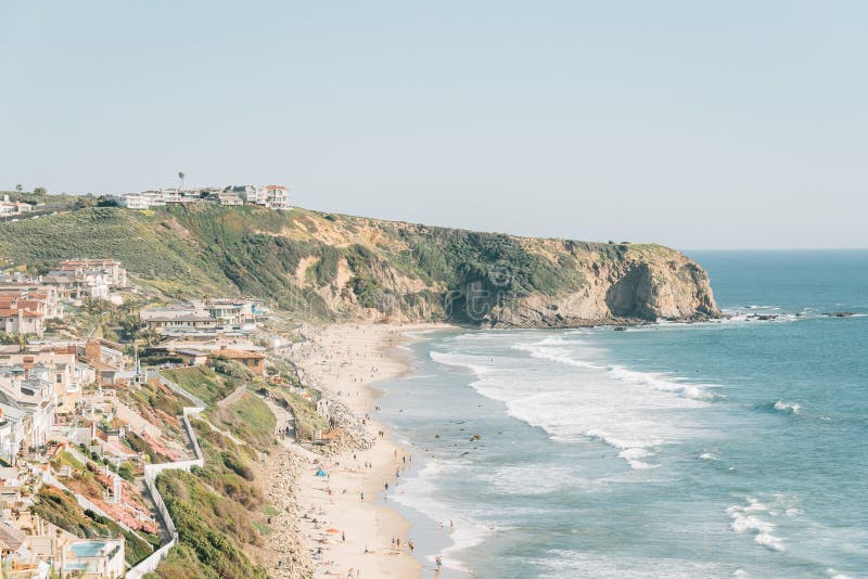 View of Strand Beach, in Dana Point, Orange County, California Stock ...