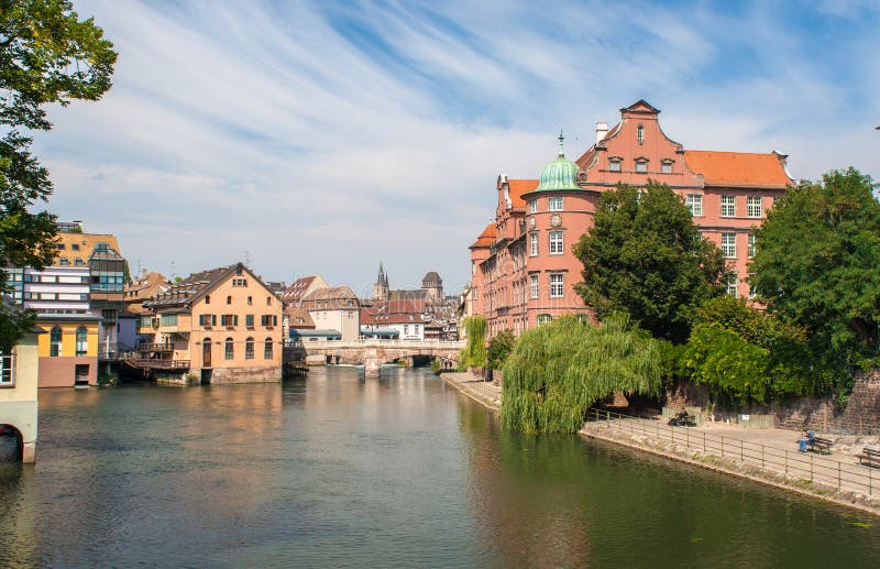 View of Strasbourg City Center Stock Photo - Image of bridge, palace ...