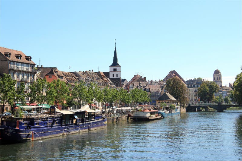 View of Strasbourg editorial photo. Image of boat, european - 50874456
