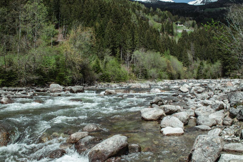 View of a Stream in a Mountain Place Stock Photo - Image of relax ...
