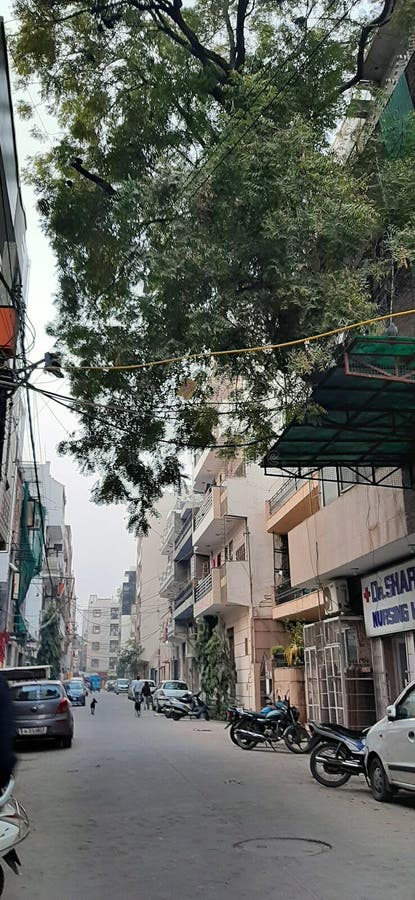 View of Street in Delhi India Editorial Stock Photo - Image of daytime ...