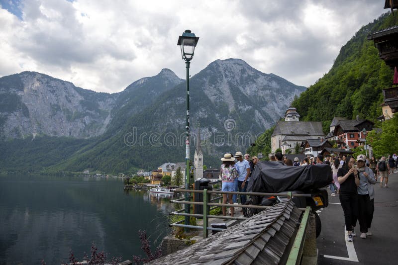A View of the Street Life of Hallstatt Editorial Photo - Image of ...