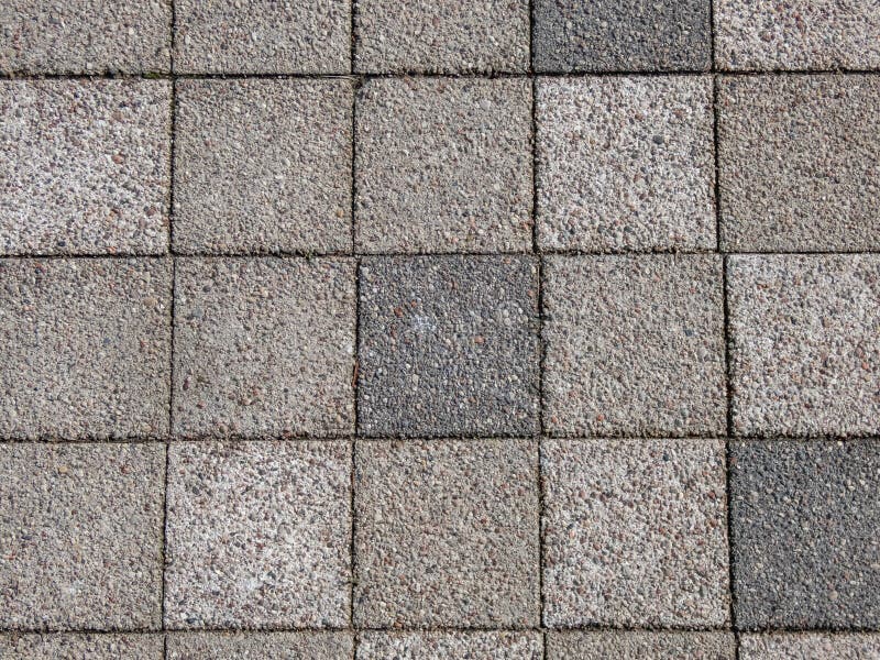View of Street Pavement or a Sidewalk Made from Small Square Bricks ...