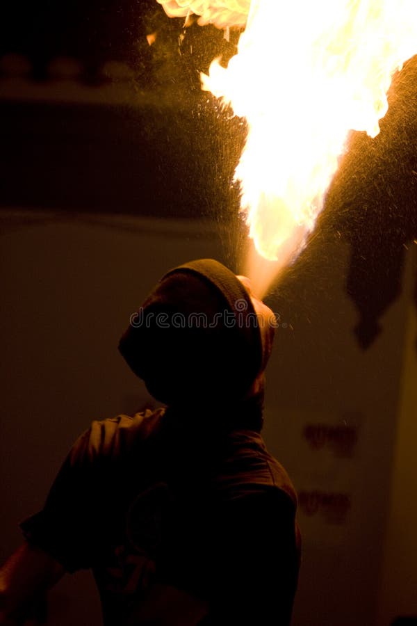 Man blowing fire editorial photo. Image of blow, exhibition - 71544786