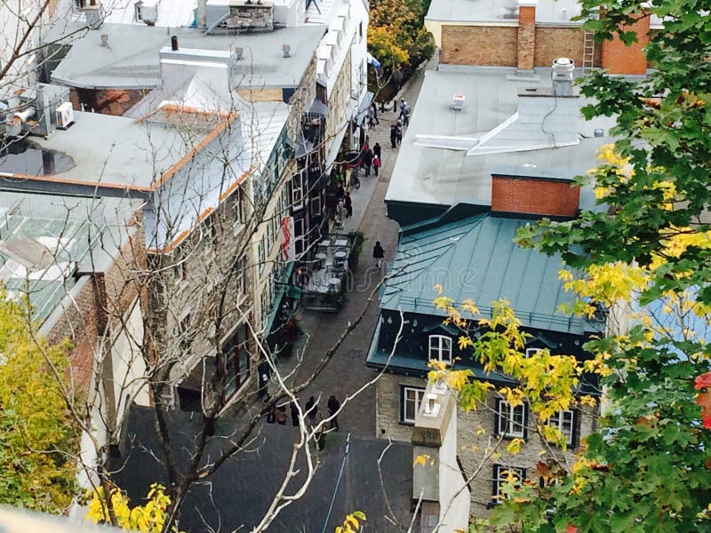 A View of a Street in Quebec Editorial Stock Photo - Image of view ...