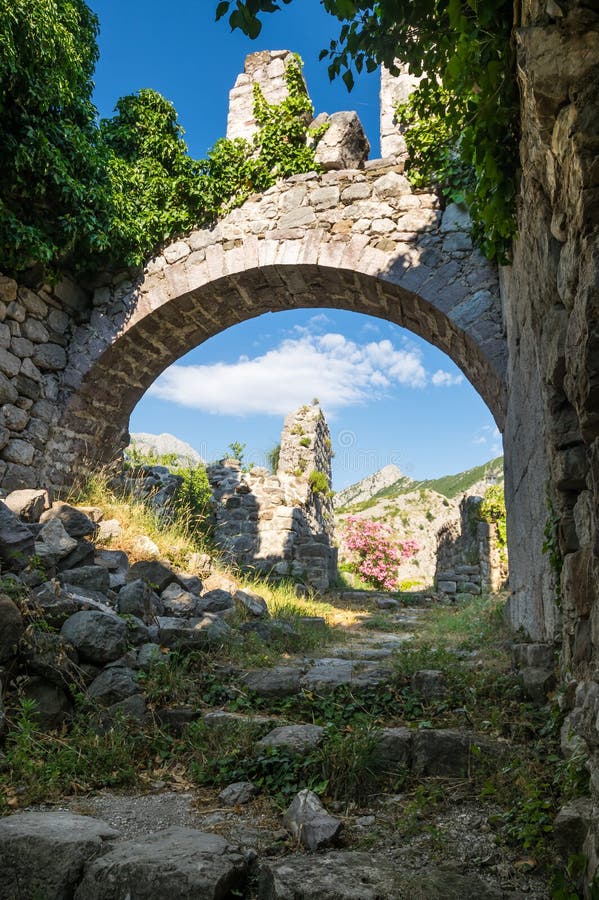 View of the Street in Stari Bar the Old Town of Bar Stock Image - Image ...