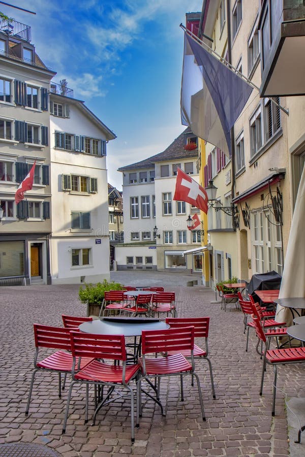 View of the Street in Zurich, Swiss Editorial Photo - Image of ...