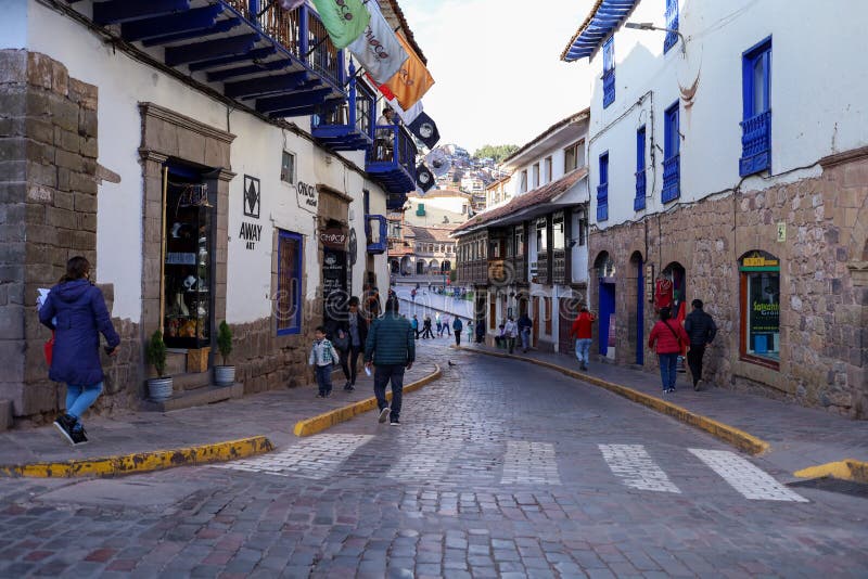 View of the Streets of Cusco. Peru Editorial Stock Photo - Image of ...