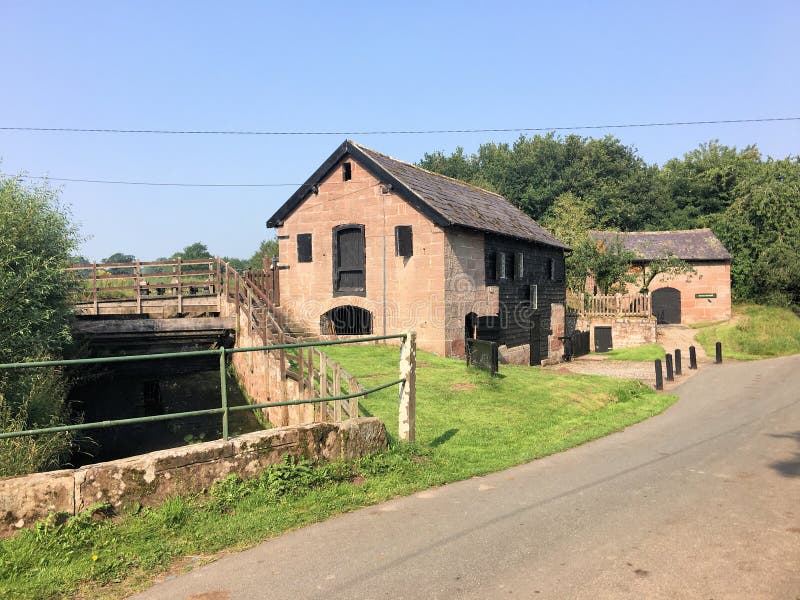 A View of Stretton Watermill Stock Image - Image of river, cheshire ...