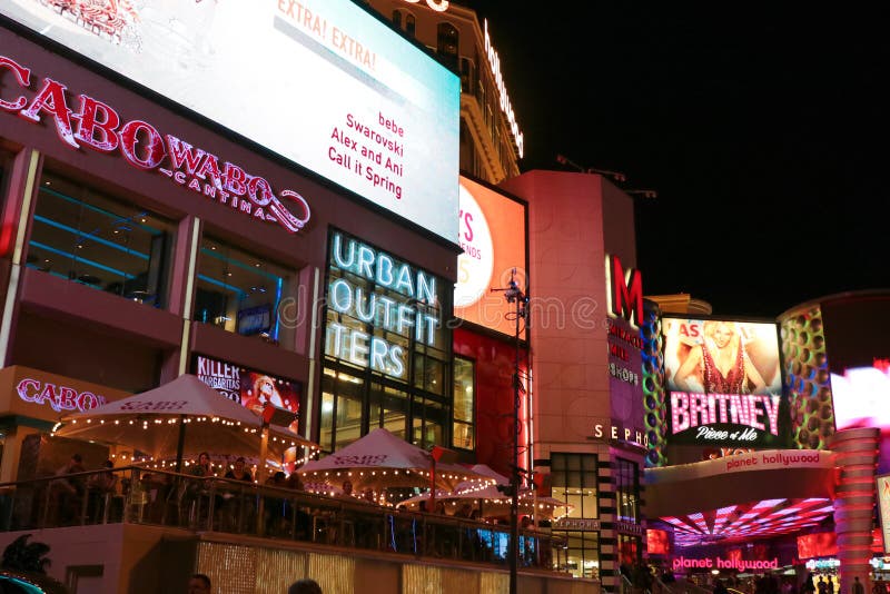 Night View of the Strip in Las Vegas Editorial Image - Image of america ...