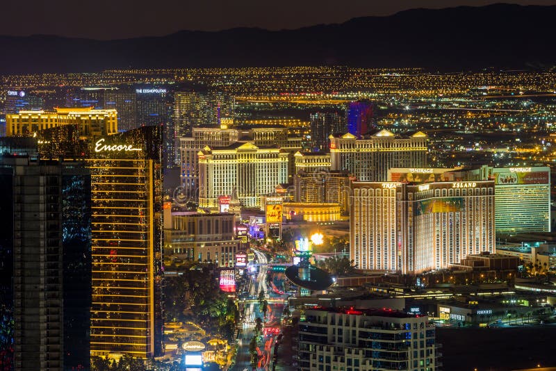View of the Strip in Las Vegas. Editorial Photography - Image of ...
