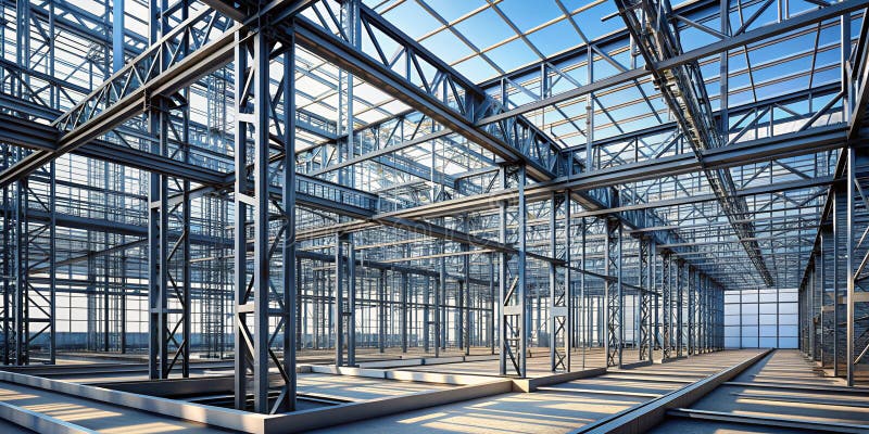 View of a Structure with a Complex Metal Framework from Architectural ...