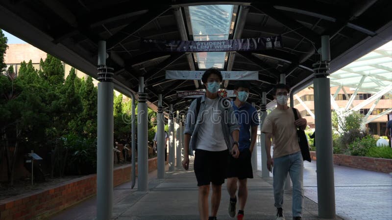 View of Students Walking at the Campus of Hong Kong Polytechnic ...