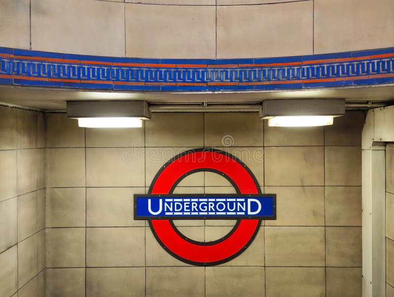 View at the Subway Sign of London on England Editorial Photography ...