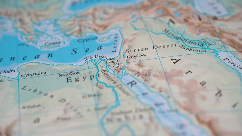 View of the Suez Canal in Egypt on a World Map 4K Stock Footage - Video ...