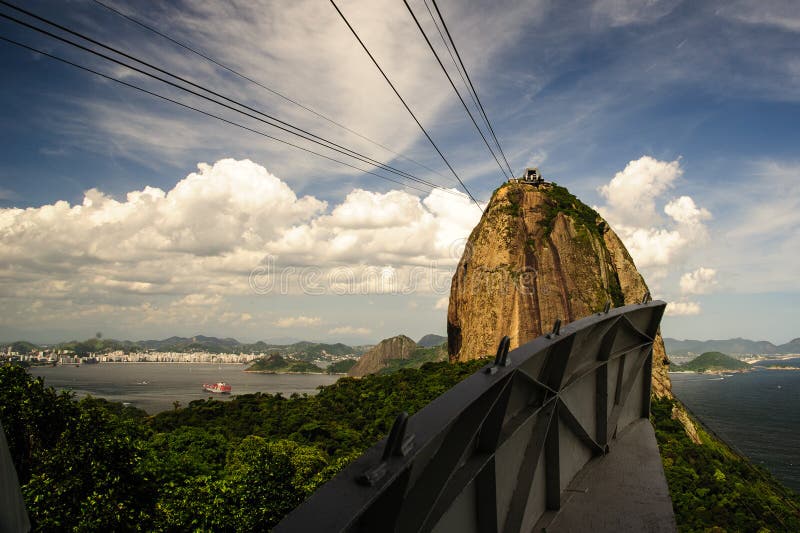 View of the Sugarloaf in Rio De Janeiro Stock Image - Image of calm ...