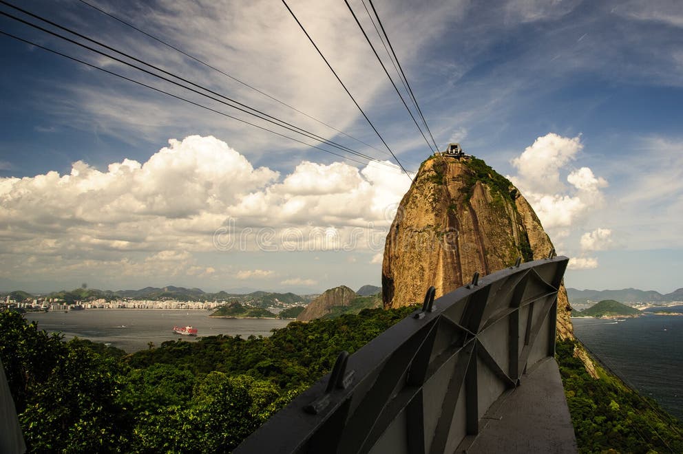 View of the Sugarloaf in Rio De Janeiro Stock Image - Image of calm ...