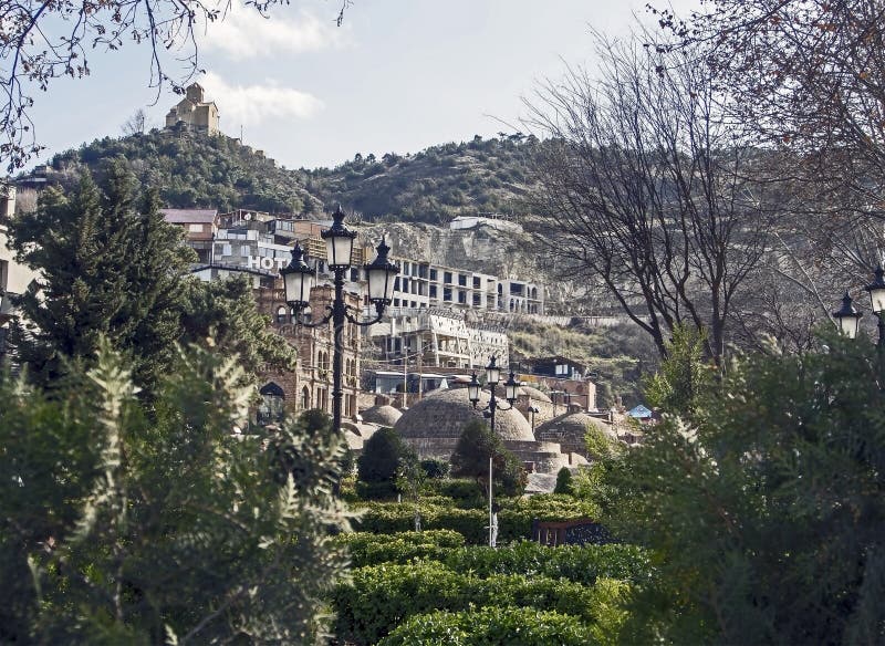View of Sulfur Baths in Tbilisi Stock Photo - Image of famous ...