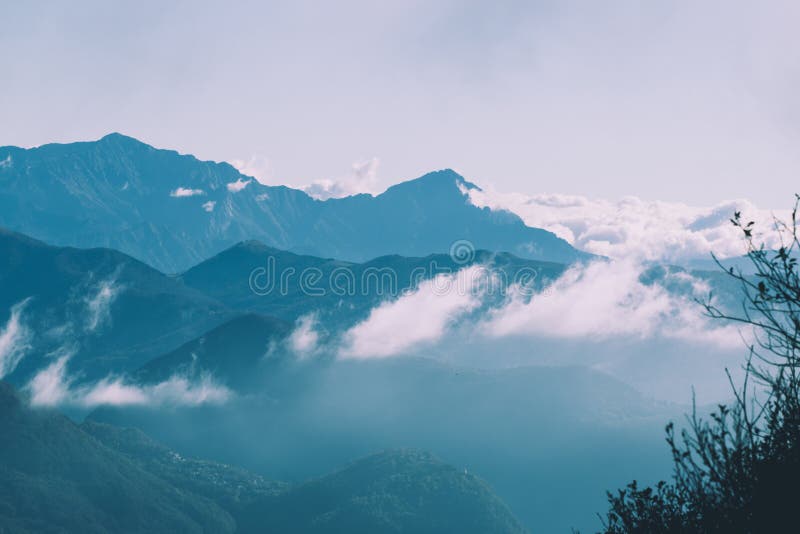 View from the Summit of Monte Lema Stock Photo - Image of lema, ticino ...
