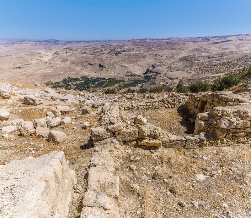 A View from the Summit of Mount Nebo, Jordan Towards the Oasis Below ...