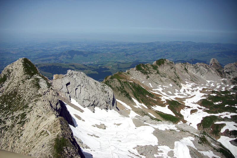 View from the Summit stock image. Image of cliff, santis - 35161531
