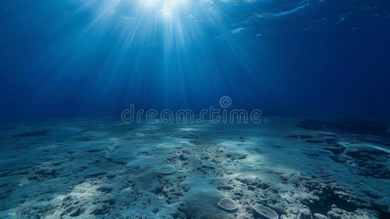 A View of the Sun Shining through a Coral Reef, AI Stock Image - Image ...