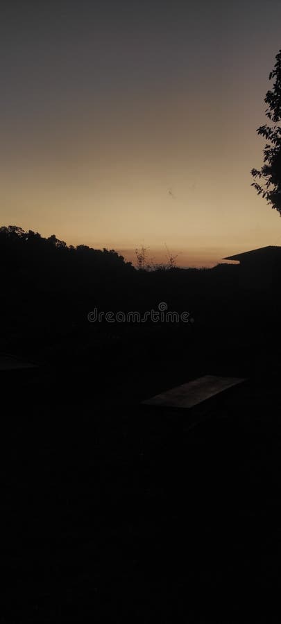 The View when the Sun Starts To Set and the Atmosphere Becomes Dark ...