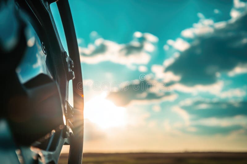 A View of Sunlight Streaming in through the Window of a Moving Vehicle ...