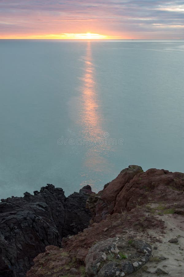 View of the Sunrise from the Cliff Stock Photo - Image of stunning ...